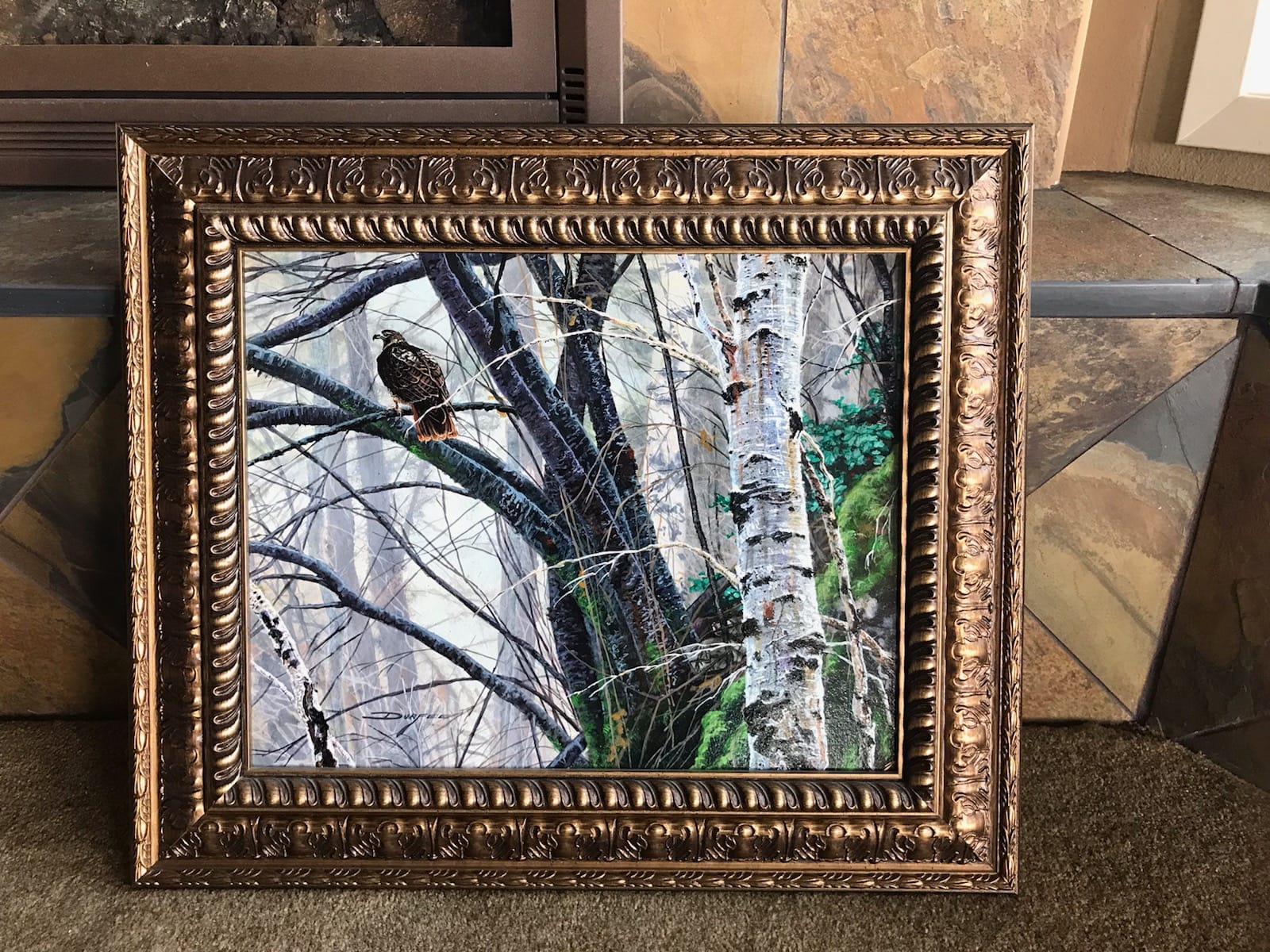 Brian Durfee Original Acrylic "The Watchers" Red-tailed Hawks - Real ...